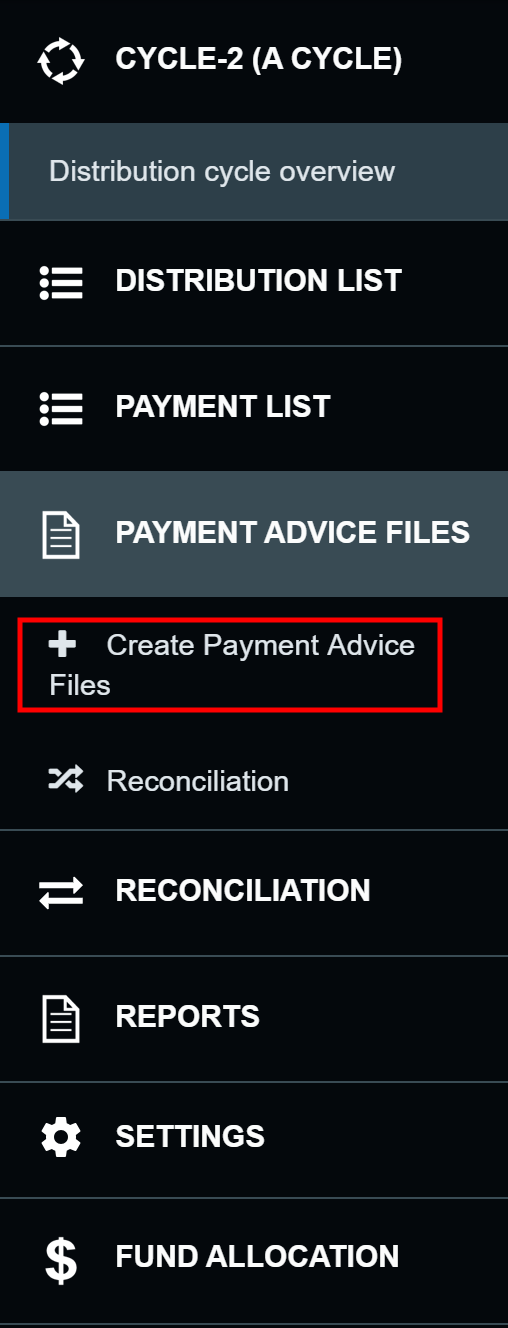 Creating a Payment Advice File