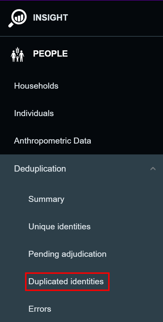 Downloading a Duplicated Identities List